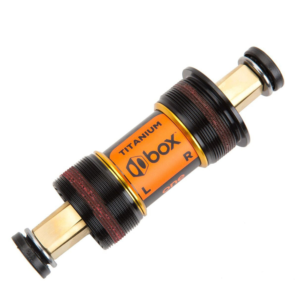 Box One Bottom Bracket Square Taper Titanium/ Carbon Gold 1 – Custom Riders