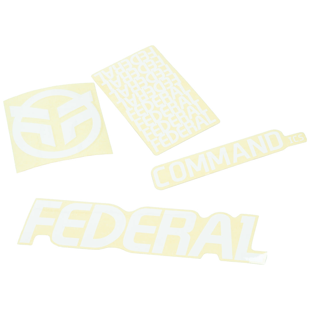 Federal Command ICS Frame Sticker Set White – Custom Riders